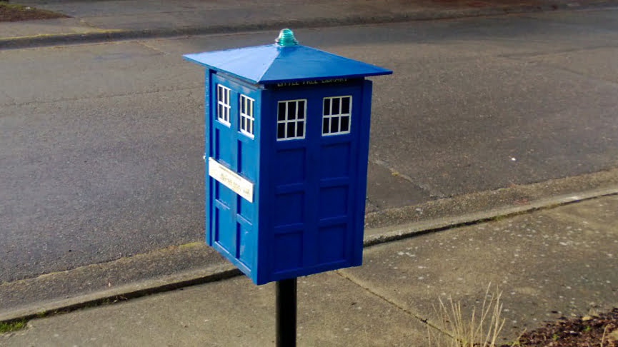 Our TARDIS Little Free Library - Jennifer Brozek